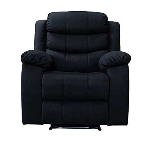 ICE ARMOR 996002BK Manual Overstuffed Cushions for Bedroom and Living Room Recliner Sofa Chair in Black Finish Black 36D x 36W x 40H in