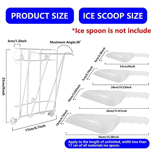 Ice Scoop Holder for Ice Machine, Universal&Foldable Design, Stainless Steel Heavy Duty Ice Scoop Holder for Commercial,Restaurant,Countertop Ice Maker Freezer Refrigerator Kitchen