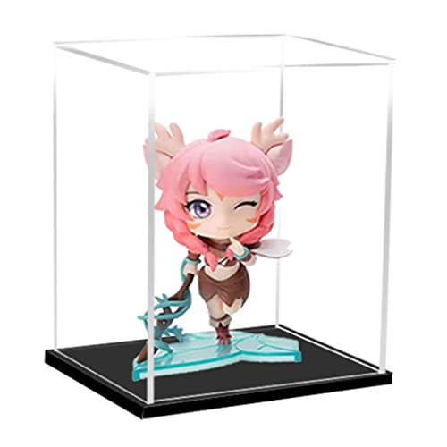 Clear Acrylic Display Case Box ,Versatile Collectibles Display Dustproof Showcase with Thickening Base,for Display Action Figures Home Storage Organizing Toys (8x8x12 inch/20x20x30cm)