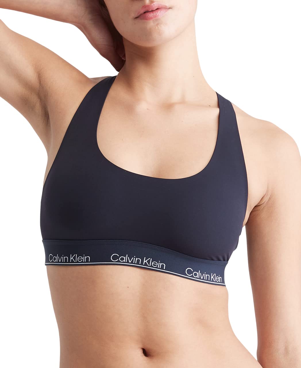 Calvin Klein Women's Modern Cotton Performance Unlined Bralette, Dark Sapphire, Medium