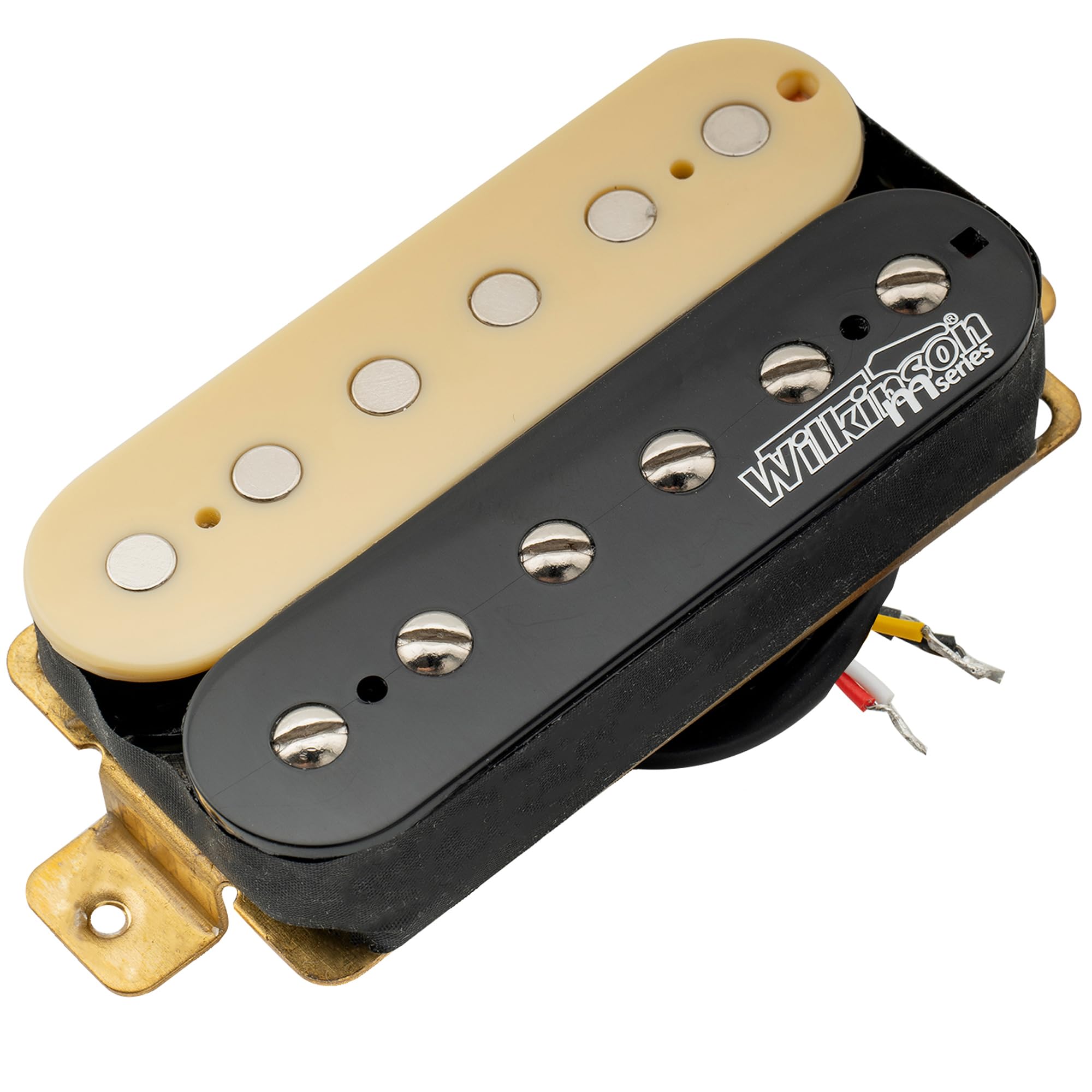 Wilkinson Vintage Tone Alnico 5 Overwound Open Style Humbucker Bridge Pickup for Electric Guitar, Zebra