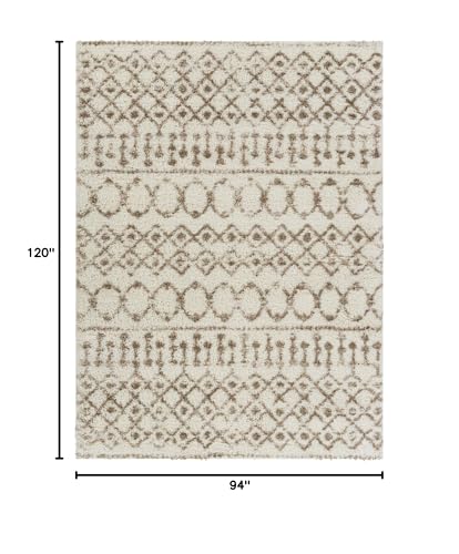 Livabliss Anita Bohemian Shag Area Rug,7'10" x 10',Beige