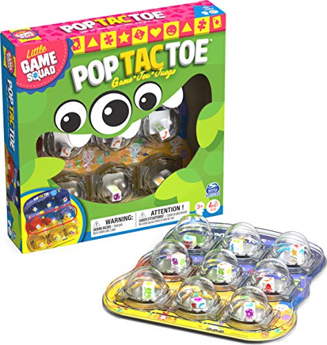 Spin Master Games Pop Tac Toe Popper Board Game, for Families and Kids Ages 3 and u