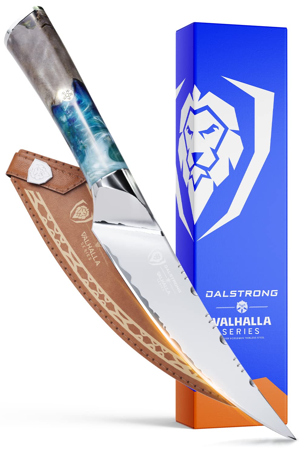 Dalstrong Valhalla Series Fillet Knife 6.5" Bundled with Chef Knife 8" - w/Leather Sheath