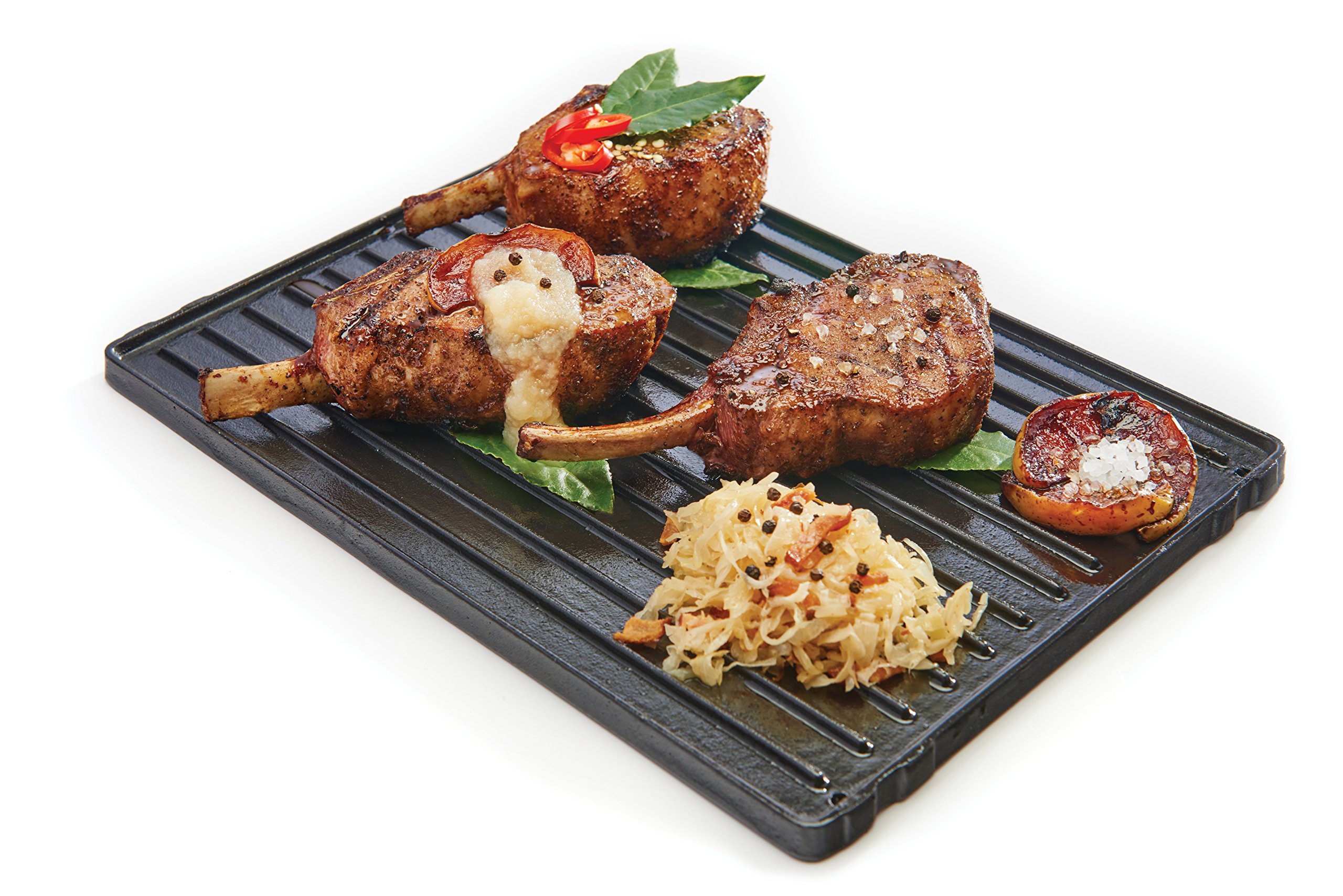 GrillPro 91212 Universal Cast Iron Griddle, 13-Inches X 9.25-Inches, Black