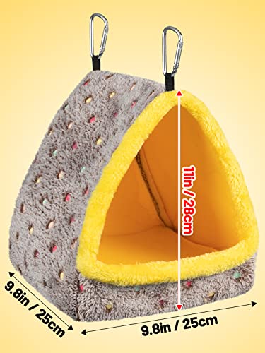 MEWTOGO Large Winter Warm Bird Nest House, Comfortable Bird Bed for Cage with Mat, Hanging Hammock Shed Hideaway Hut for Macaws African Grey Amazon Parrots Lovebird Parakeets