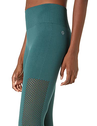 Core 10 Women's Seamless High-Waist 7/8 Crop Yoga Legging, Pine, Small