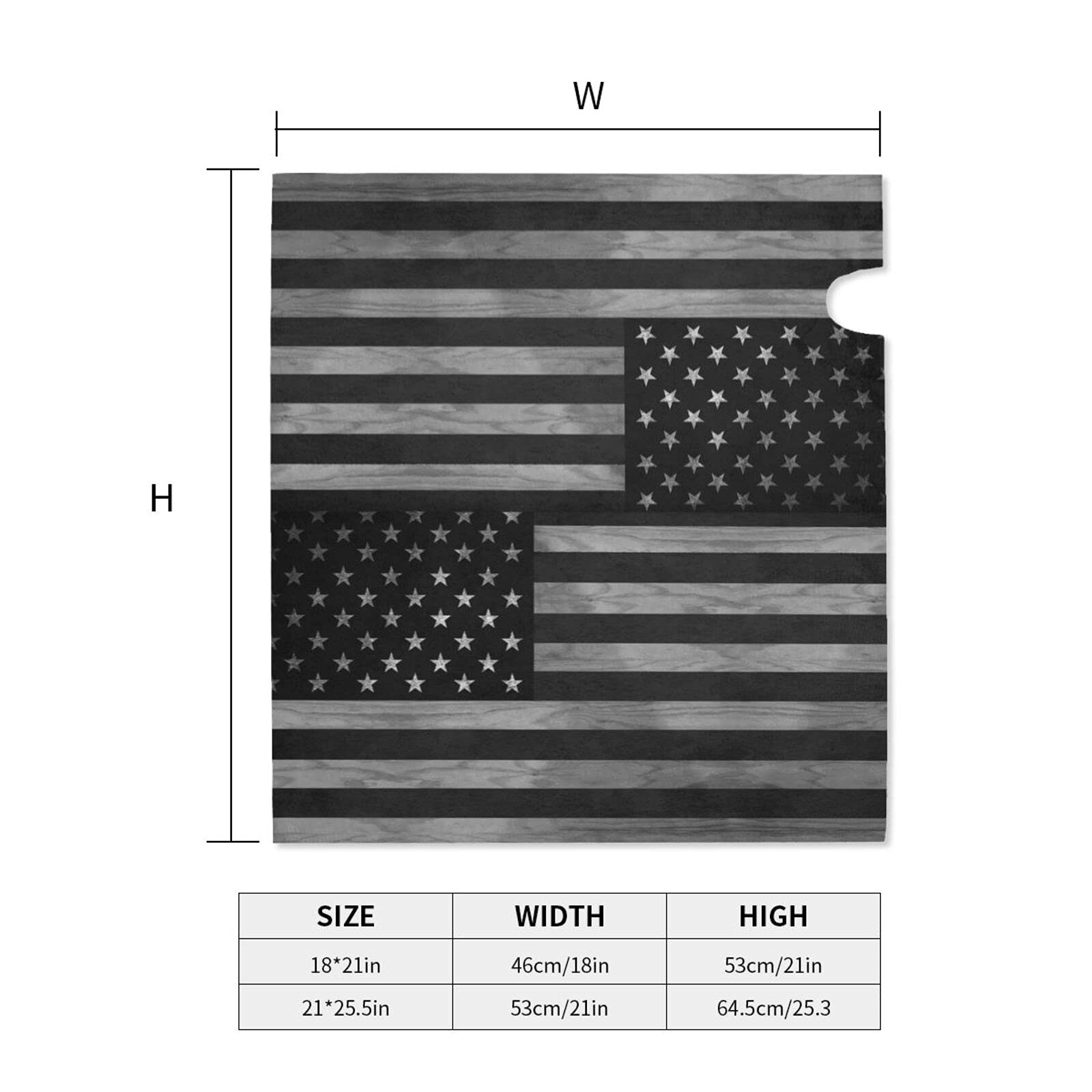 CEZEHAJI Patriotic American Flag Magnetic Mailbox Cover,Black White Wood Grain Star and Stripe Mailbox Wrap Home Decorative for Standard Mailbox Cover Size 25.5(L) x 21(W)