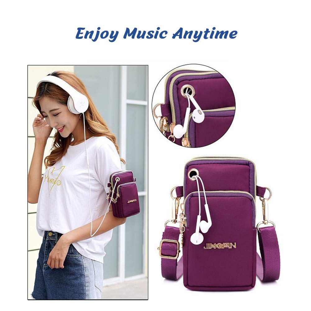 Women Cross Body Bag Cellphone Bag Wallet Wrist Shoulder Mini Bags, Flower B.