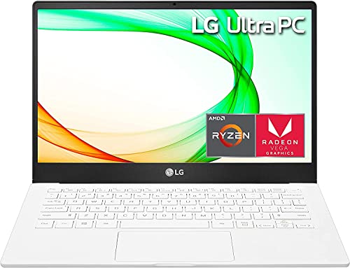 LG Ultra 13.3" FHD (1920x1080) IPS Laptop | AMD Ryzen 5 4500U 6-Core | AMD Radeon Graphics | Backlit Keyboard | Wi-Fi 6 | Bluetooth 5.1 | USB-C | 8GB DDR4 512GB SSD | Win11 Home | White