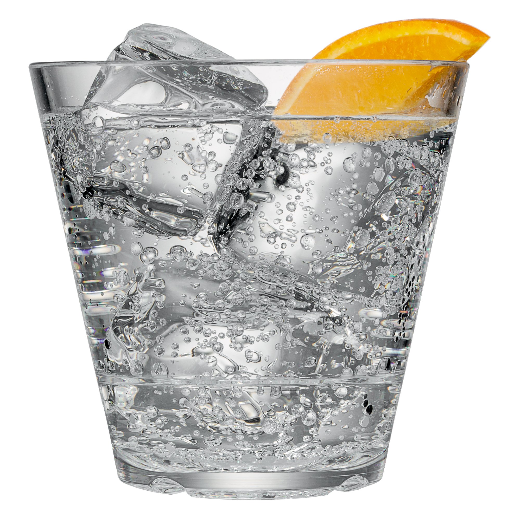 Drinique Unbreakable Caliber Double Rocks Whiskey Glass (Set of 4) 12oz Old Fashioned Whiskey Glasses - Stackable, Shatterproof, Dishwasher Safe - Clear