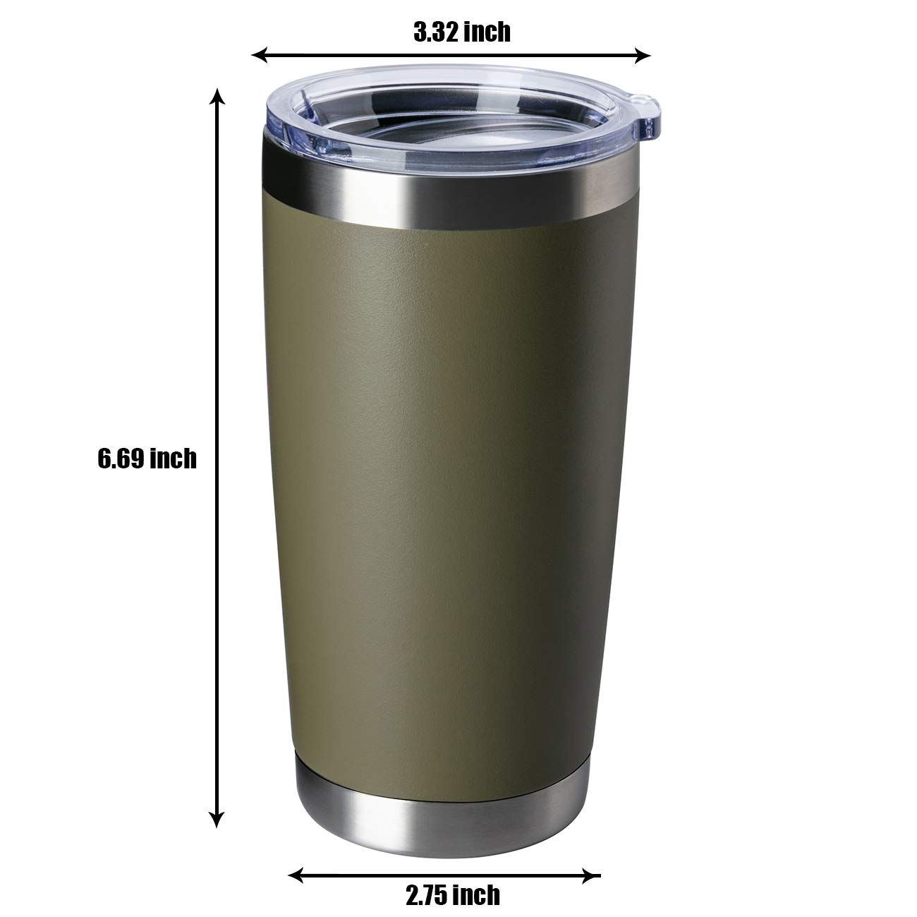 TDYDDYU 8 pack 20 OZ Double Wall Stainless Steel Vacuum Insulated Tumbler Coffee Travel Mug With Lid, Durable Powder Coated Insulated Coffee Cup for Cold & Hot Drinks (Combine colors, 8 pack)