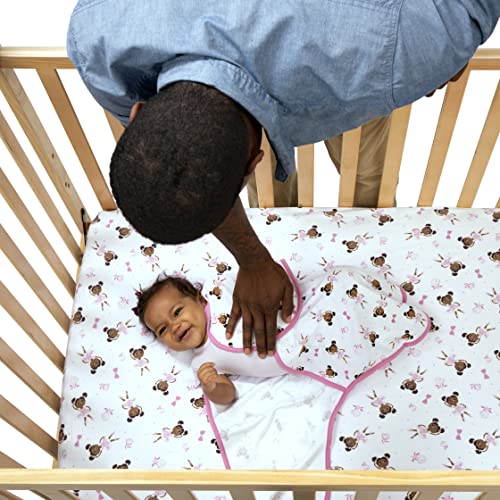 Little Muffincakes Baby Swaddle 100% Cotton, Ballerina Theme (Zhara) for Newborn - 3 Months