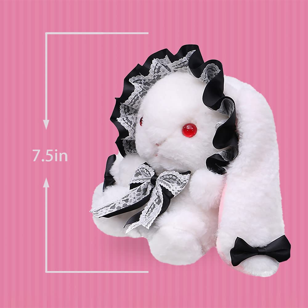 SUVCOTIN Women Plush Bunny One Shoulder Crossbody Bag Lolita Rabbit Bag for Kids Gift, Black