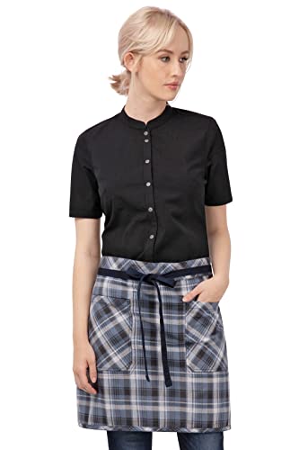 Chef Works Unisex Olympia Half Bistro Apron, Navy, One Size