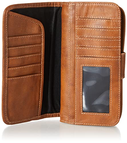 Womens Wallet, Purse, Genuine leather, Clutch, Billfold, Embossed, Trifold ladies wallet, Checkbook holder, Cash, Coins, gift for mom, gift for wife, Brown