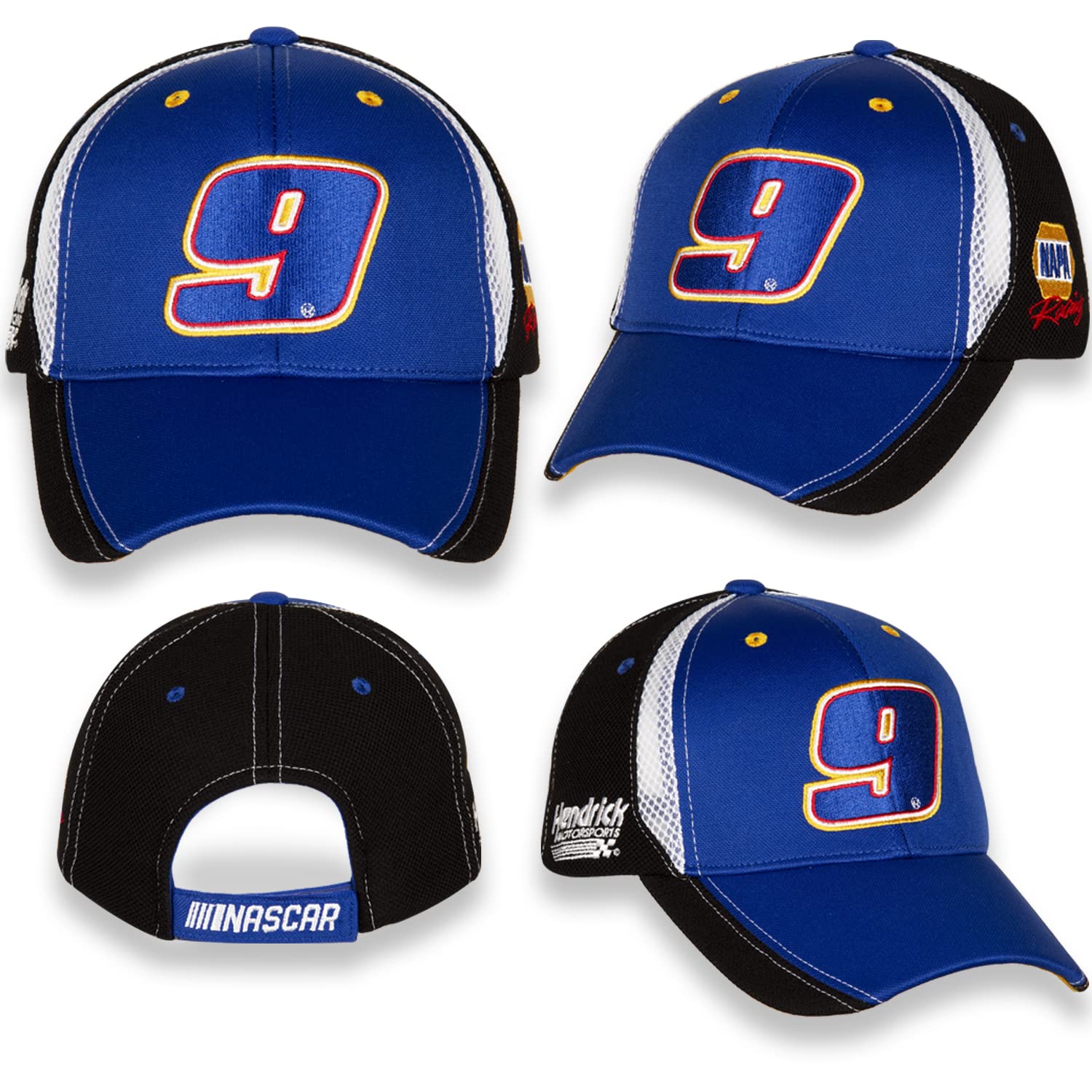 Checkered Flag Sports Chase Elliott 2022#9 NAPA Racing NASCAR Large Number Performance Hat Blue