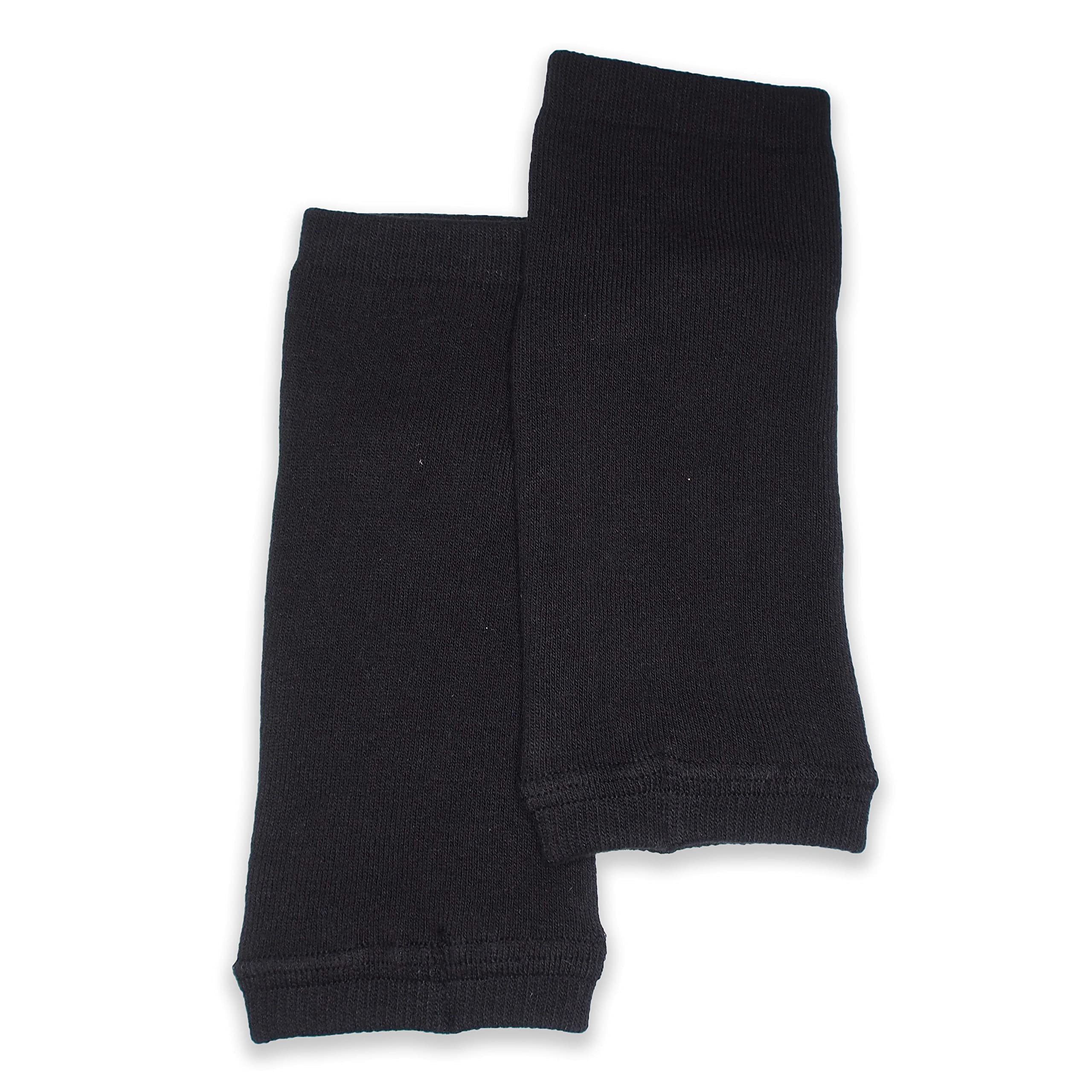 CuteBox Company 1 Pair of Black Soft Comfortable Cotton Toeless Socks for Exercising, Dancing, Pedicures, Yoga, Pilates, or just with Sandals or Flip Flops, Machine Washable