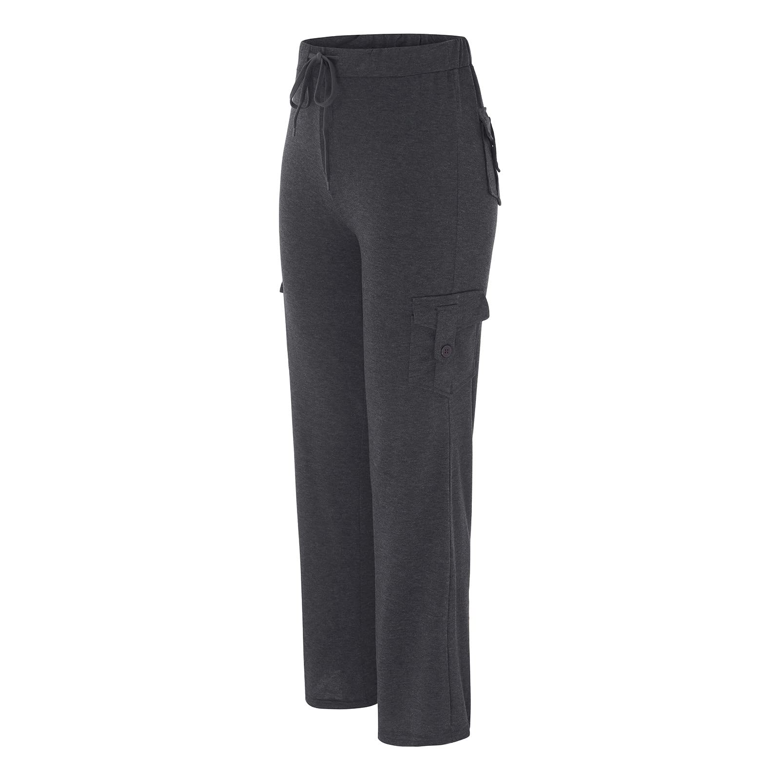DUOWEI Plus Size Jean Legging Women Elastic Waist Casual Cargo Pants Joggers Yoga Pants Pockets Wide Workout Leggings Under 10