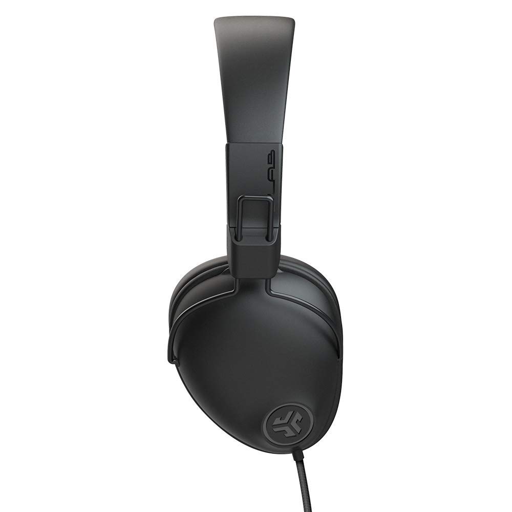 JLab Headphone Hard Travel Case Studio Pro Over-Ear Headphones, Wired Headphones, Tangle Free Cord, Black