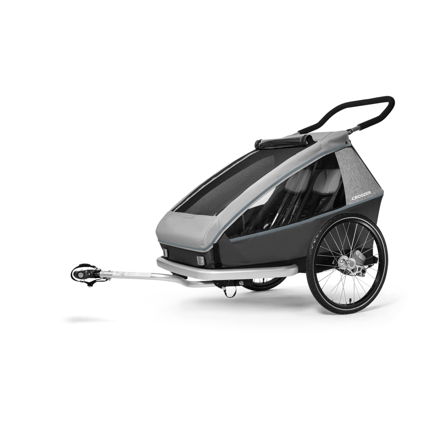 Croozer Unisex – Adult's Keeke Bicycle Trailer, Gray, Standard Size