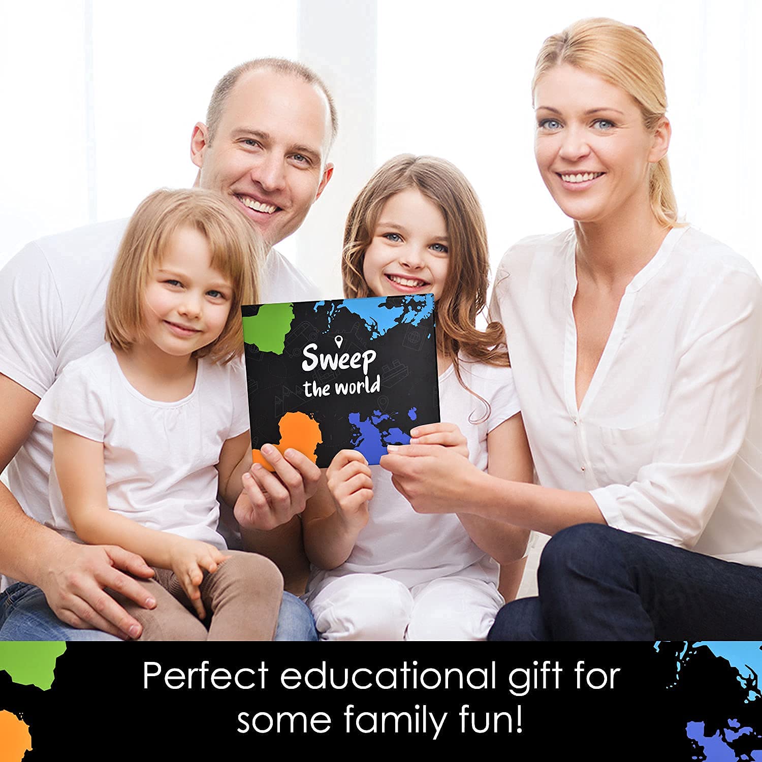 Sweep the World Card Game β Interactive Geography Game with All Countries of The World β Educational, Competitive & Fun Game for Kids, Teens & All Ages - Learning Game for The Whole Family
