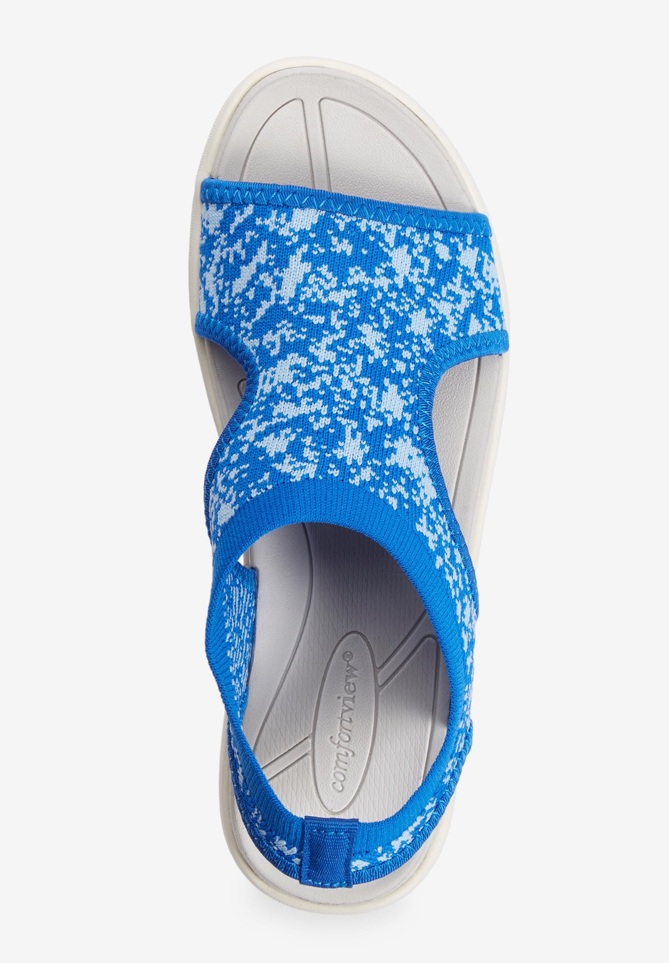 Comfortview Women's Wide Width The Serafina Sandal - 11 W, White Multi