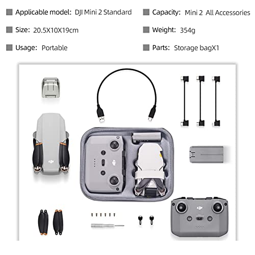 YueLi Mavic Mini Carrying Case for DJI Mavic Mini Drone Accessories, Grey, Portable,backpack,compatible,travel