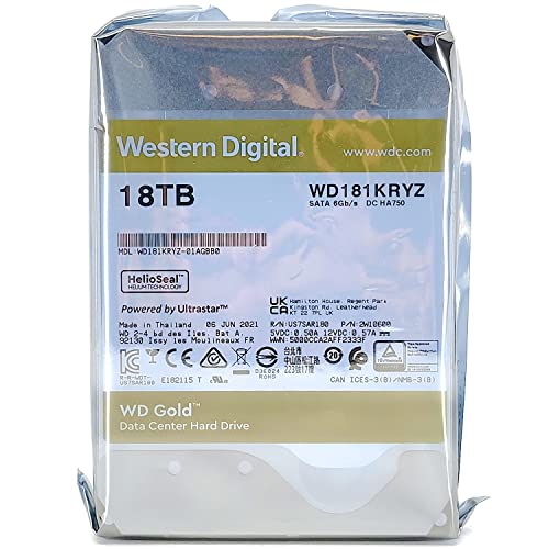 Fantom Drives 18TB Hard Drive Upgrade Kit with Western Digital WD181KRYZ Gold Enterprise Drive, FD Cloning Software, SATA to USB Cable, Power Supply, HDD18000WDG-KIT