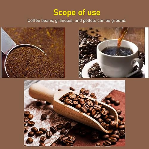 Hand Crank Coffee Grinder 304 Stainless Steel Grinding Degree, Detachable Mill with Individual Bean Container, Manual Operation for Home Use (Large)