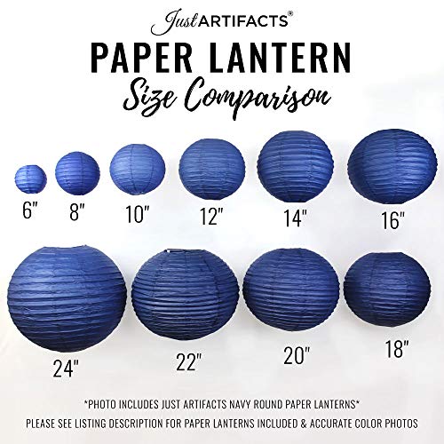 Just Artifacts 8-Inch Lemon Yellow Chinese Japanese Paper Lanterns (Set of 5, Lemon Yellow)