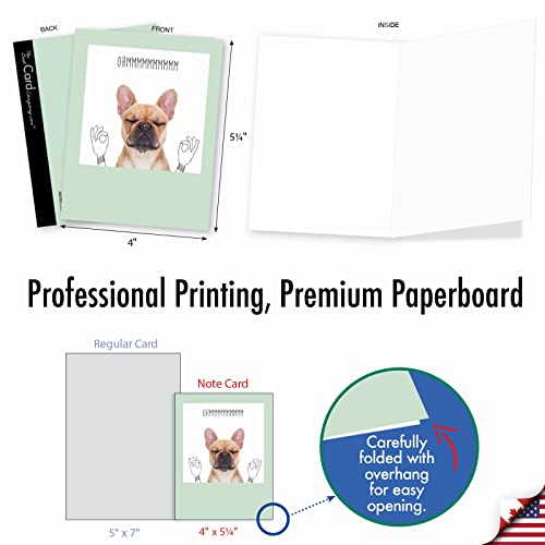 The Best Card Company - 10 Blank Dog Cards Assorted (4 x 5.12 Inch) - Adorable Boxed Animal Note Cards for All Occasions - Dogs & Doodles M6582OCB