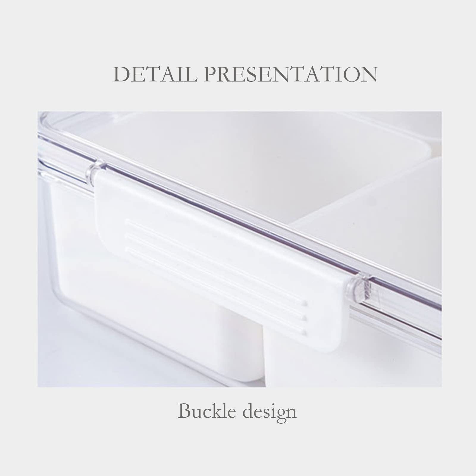 Divided Serving Dishes with Lid, Serving Tray with Lid, Round Divided Plates Storage Box, Sectional Serving Tray Removable Party Snacks Tray for Candies, Nuts, Veggies, Fruits and Appetizer (Type B)