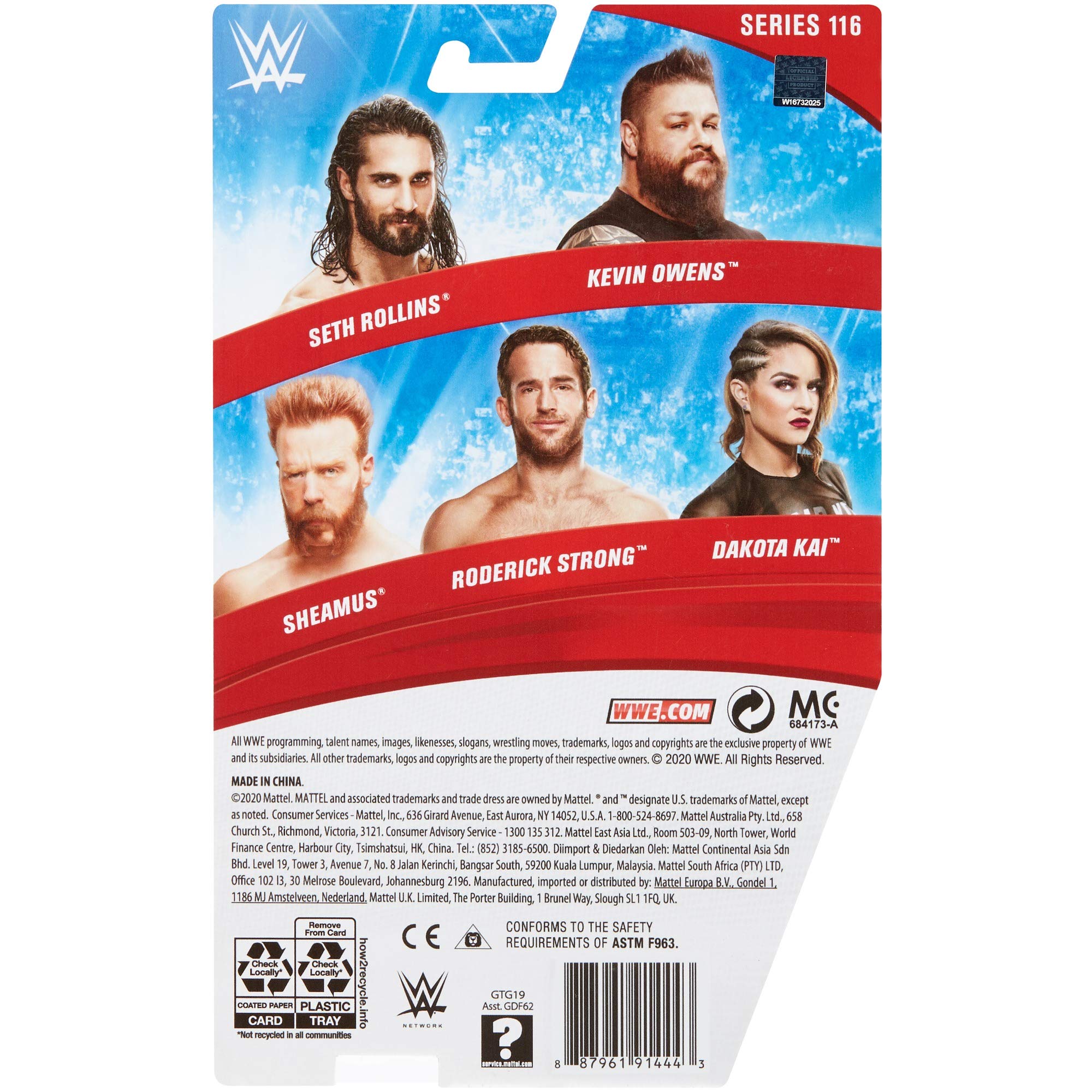 WWE Kevin Owens Action Figure, Posable 6-in Collectible for Ages 6 Years Old & Up