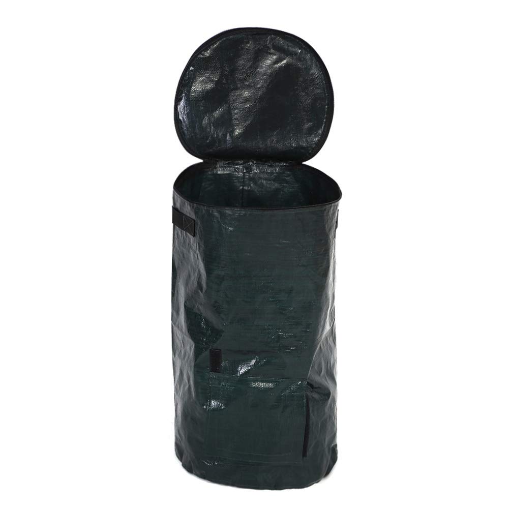 Mintata Collapsible Compost Bag, 2 Sizes Kitchen Garden Yard Organic Waste Compost Bag Environmental Friendly PE Growers Bags (Size : 3560cm)