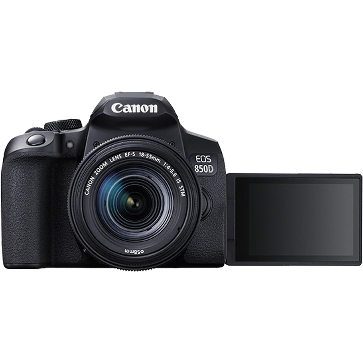 Canon EOS 850D (Rebel T8i) DSLR Camera with 18-55mm Lens + 128 GB Memory + Spare High Capacity Battery + Filters + Tripod + Mini Tripod + More (30 pc Bundle)
