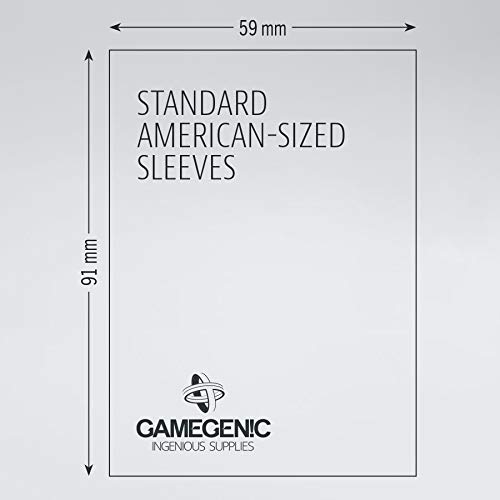 Prime Board Game Sleeves | Pack of 50 Extra-Clear Sleeves | 59 by 91 mm Card Sleeves Optimized for Standard American Card Games | Premium Card Protection | FFG Green Color Code | Made by Gamegenic