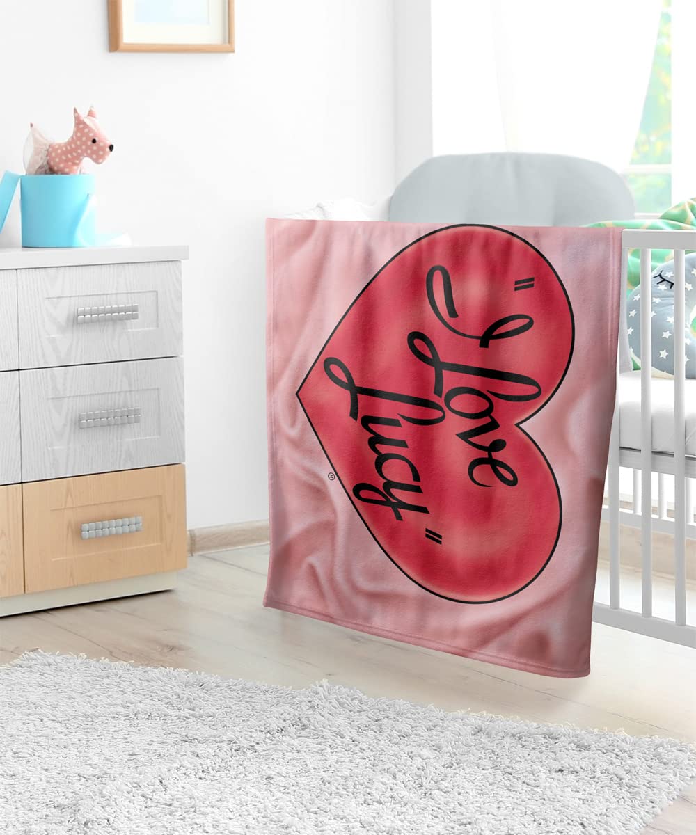 LOGOVISION I Love Lucy Lightweight Baby Blanket, 30"X40", 3D Logo Unisex for Infants Girls & Boys