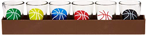 Crystal Clear Shot Glass Basketball Bar Game Set