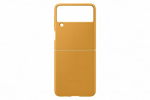 SAMSUNG Galaxy Z Flip3 Leather Cover - Official Case - Mustard