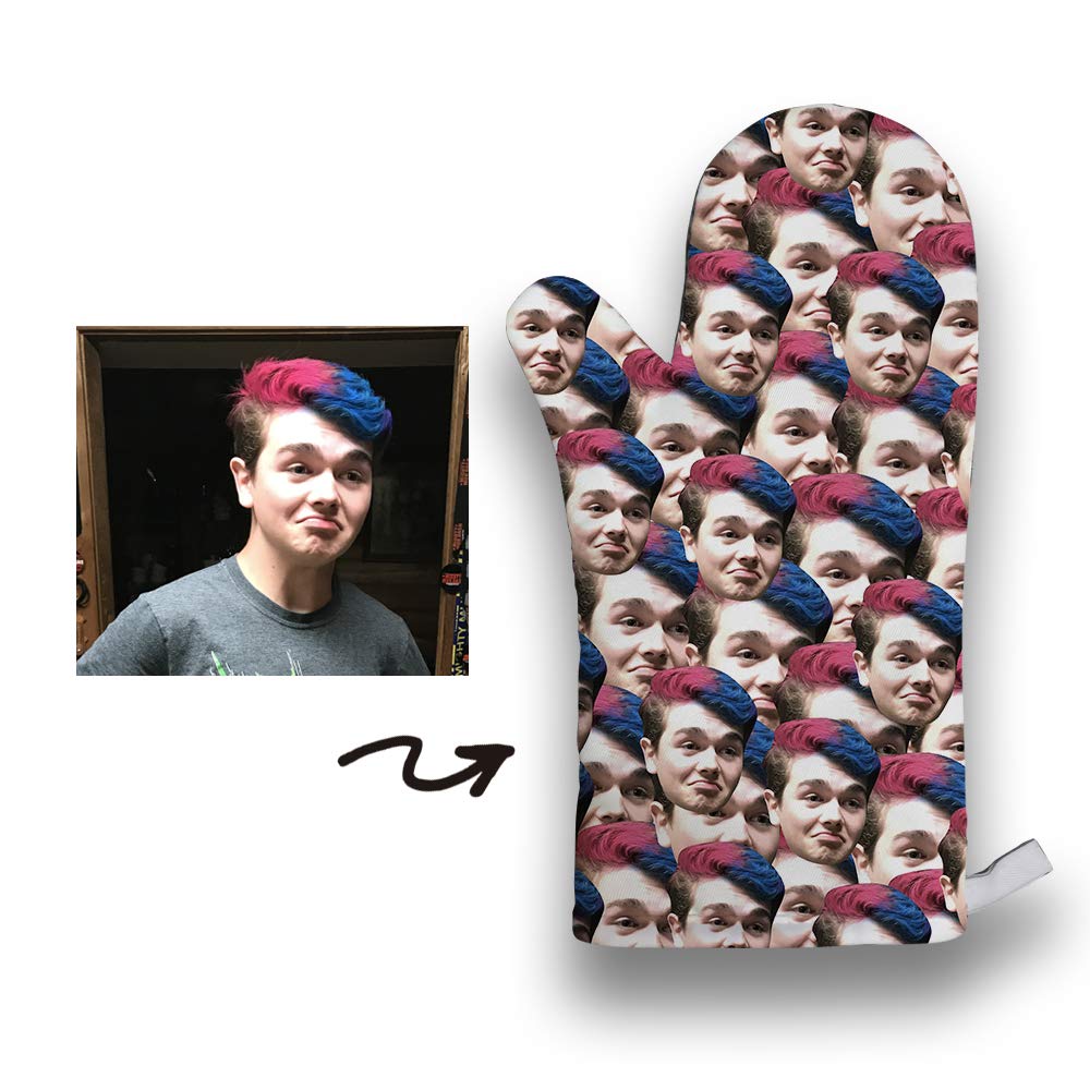 Custom All Over Faces Oven Mitt Custom Photo Mitt Personalized Oven Mitt Photo Gift Fathers Day