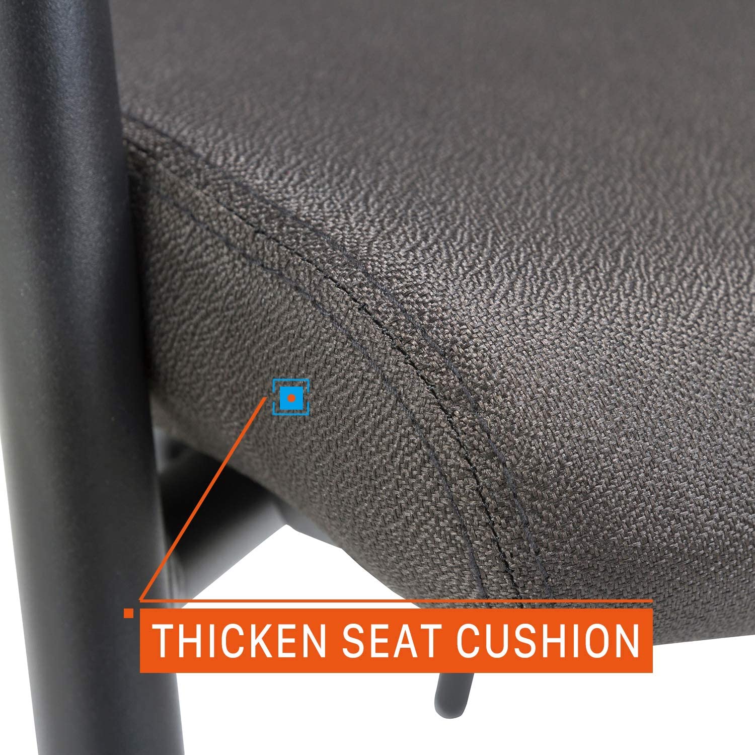 CLATINA Office Reception Guest Chair Mesh Back Stacking with Ergonomic Lumbar Support and Thickened Seat Cushion for Waiting Conference Room (Black, 2 Pack)