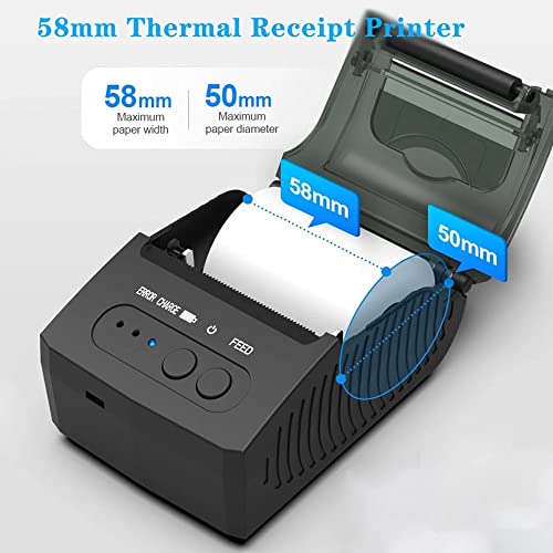GAELOP DFHBFG Thermal Receipt Printer 58mm Portable Mini POS Printer Compatible Android iOS Mobile Phone Windows