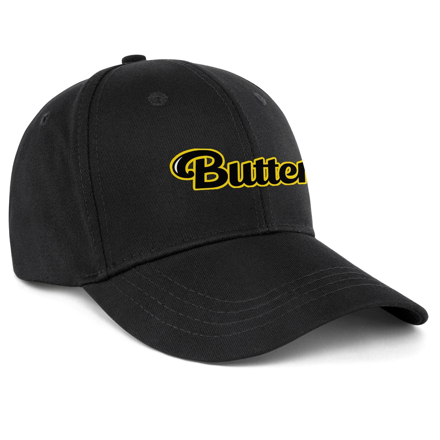 Butter Hat for Women Baseball Caps Trucker Hat Adjustable Mesh Strapback Cap Sports Sun Hat Black