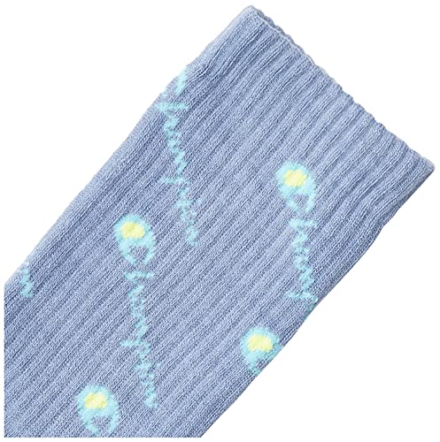 Champion Men's Double Dry 1-Pair Pack Crew Socks, Surf The Web-A2223, Shoe Size: 6-12