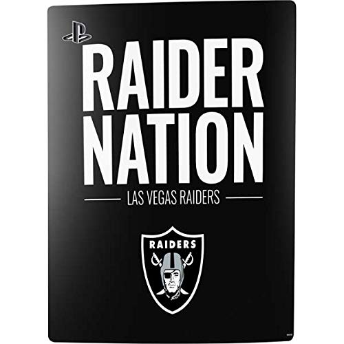 Skinit Decal Gaming Skin Compatible with PS5 Console - Officially Licensed NFL Las Vegas Raiders Team Motto Design