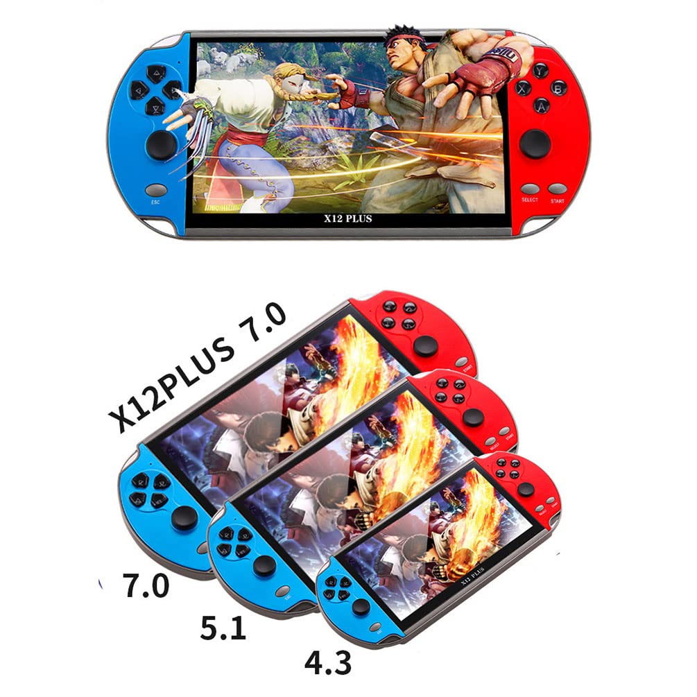 X19 Retro Game Machine HD 7 inch Large Screen Handheld Double Rocker Game Machine Design 8G built-in 1000 Games TV Video Game Console