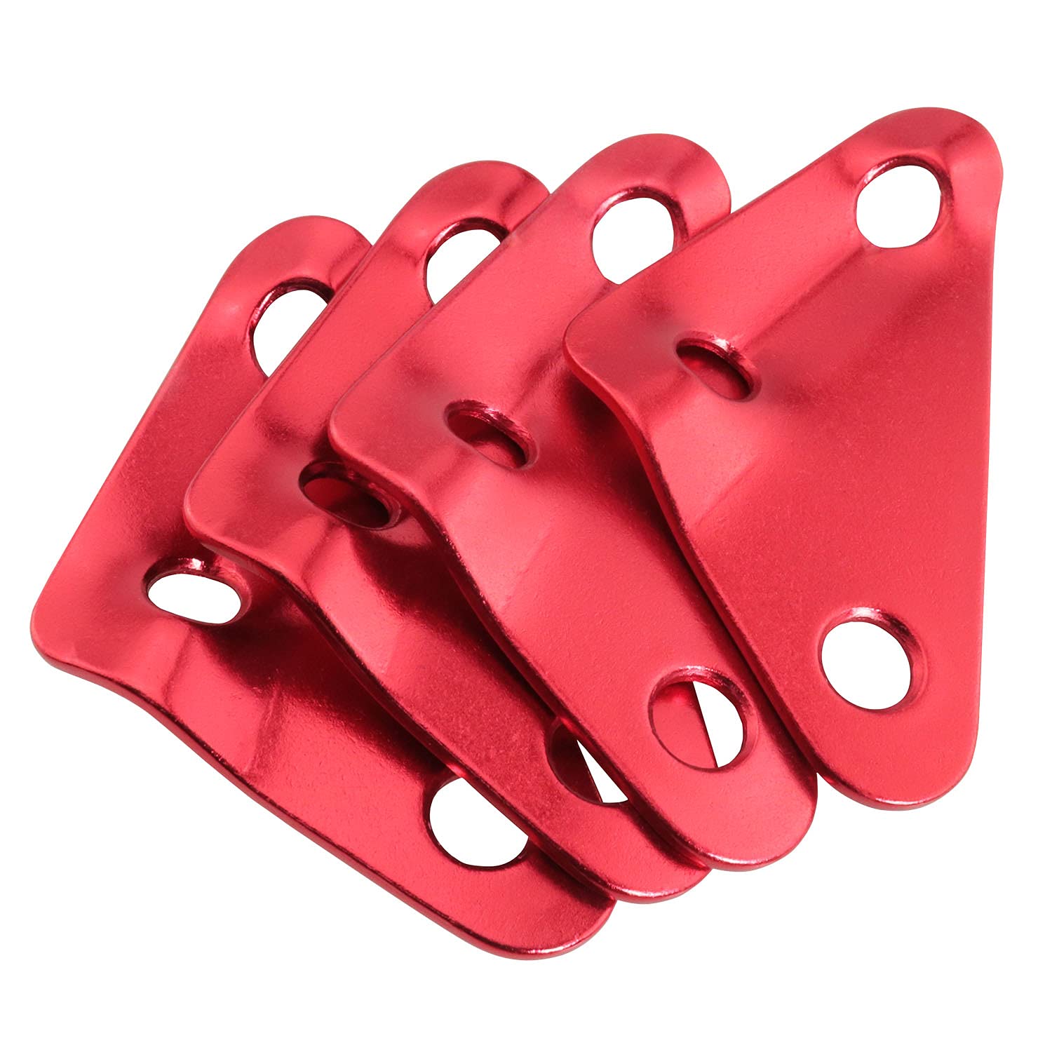 CSNSD Triangle Tent Rope Fastener 10PCS Red Aluminium Alloy Triangle Tent Cord Adjuster Wind Stopper Tightener Hook Buckle Tensioner