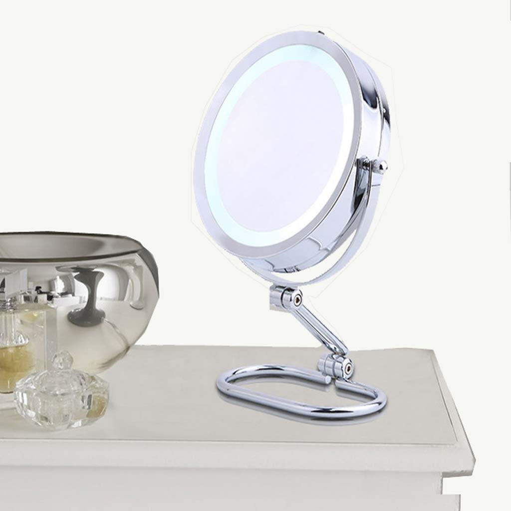 Free Standing Mirror, Wall Mirror Mirrors Bathroom Vanity Mirrors Travel, Lighted 10x Magnifying Mirror with Natural LED Lights, Portable Lighting Vanity Mirror Compatible