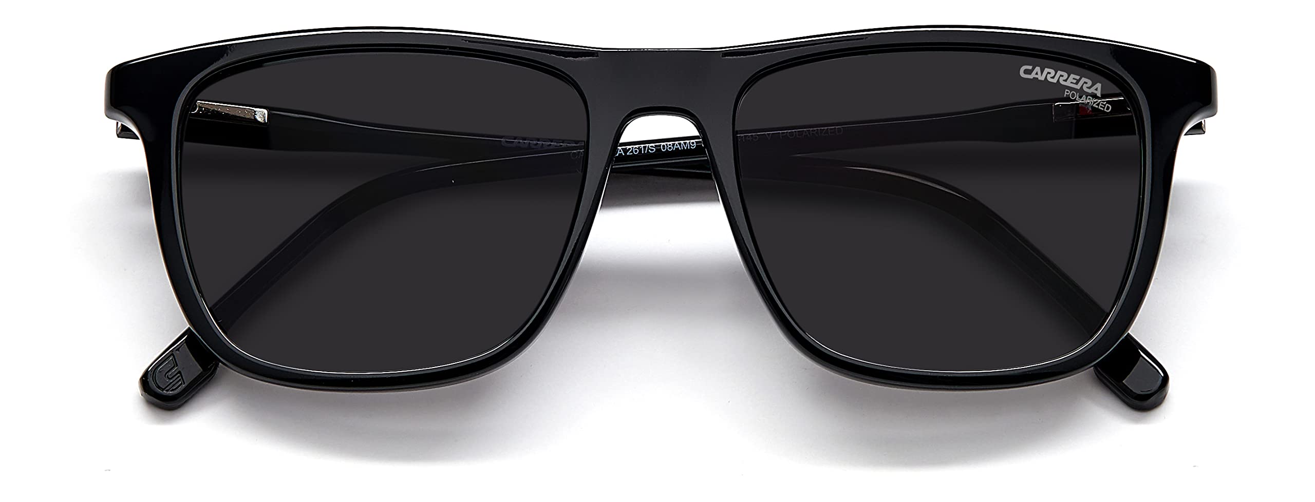 Carrera Men's 261/S Polarized Rectangular Sunglasses, Black Grey, 53mm, 18mm